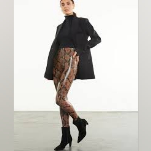 Zara | Pants & Jumpsuits | Zara Python Faux Leather Pants S | Poshmark